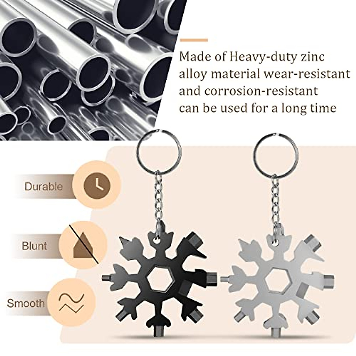 Stocking Stuffers Gifts for Men,18-in-1 Snowflake multi tools Christmas Gifts-Cool Gadgets for Men-Unique Mens Gifts Ideas for Him,Husband,Dad,Grandpa,Teens,Adults,Boys,Boyfriend（2 Packs）