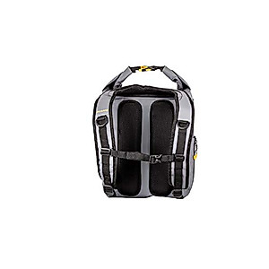 Plano Z-Series Roll-Top Waterproof Fishing Tackle Backpack, Gray Fabric, Includes 2 Clear 3700 Stowaway Utility Boxes, Fishing Backpack with Tackle Boxes
