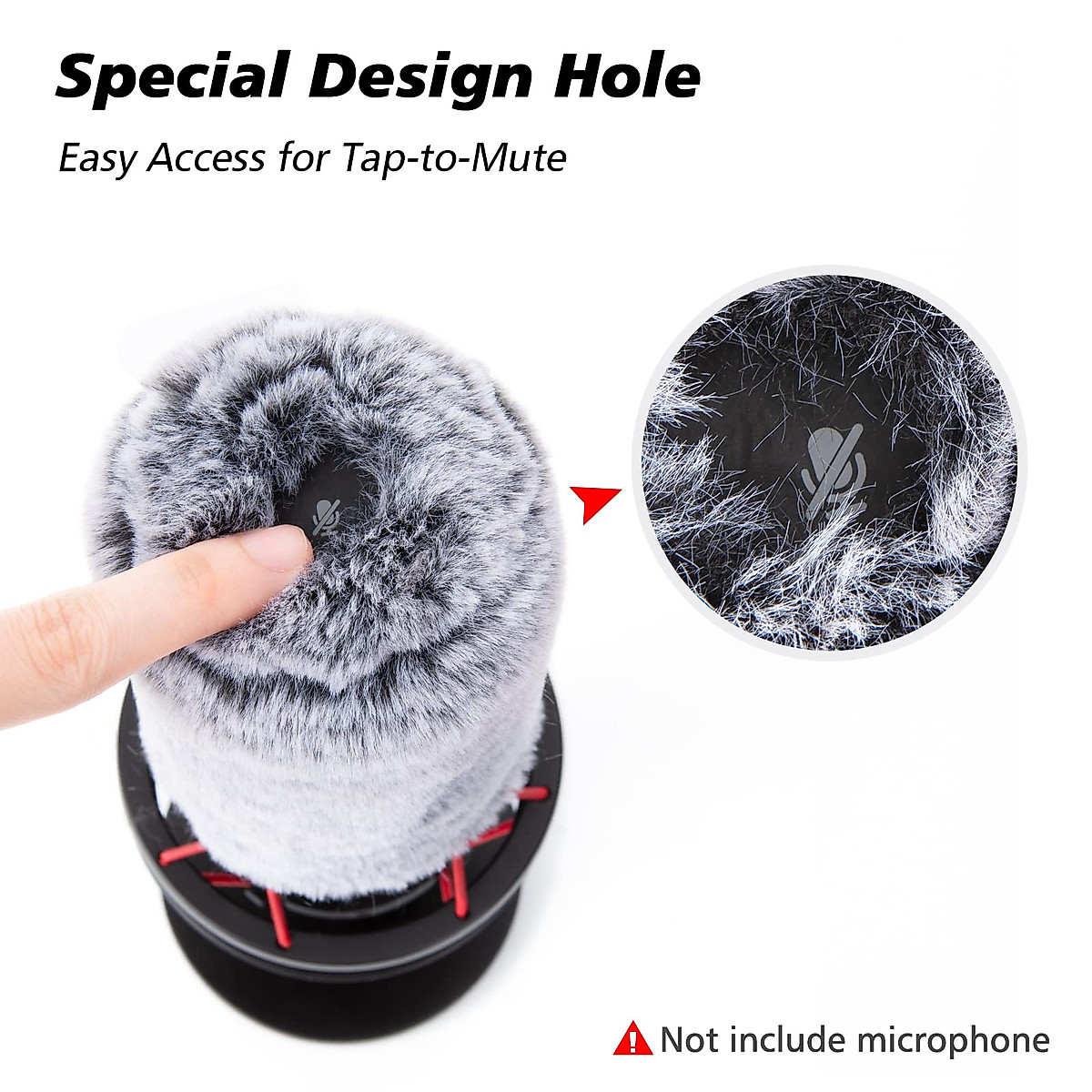 Microphone Windscreen Pop Filter Compatible with HyperX QuadCast - Mic Foam Cover with Furry Windscreen Muff for HyperX QuadCast S，QuadCast S White (2 Pack)