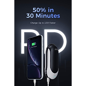 OCOOPA Quick Charge Hand Warmers Rechargeable, 10000 mAh Electric Hand Warmer Power Bank PD, 15hrs Lasting Heat, 3 Levels, Perfect Outdoor Heater for Camping, Hunting, Golf Gifts