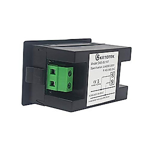 KETOTEK Digital AC Voltmeter Panel Mounting Meter AC80-300V Frequency Counter 45.0-65.0 HZ LED Display Voltage Volt Frequency Meter Tester Gauge