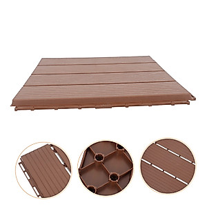Yardwe Wooden Plastic Floor Deck Boards Moisture-Resistant Fireproof Splicing Floor for Homes