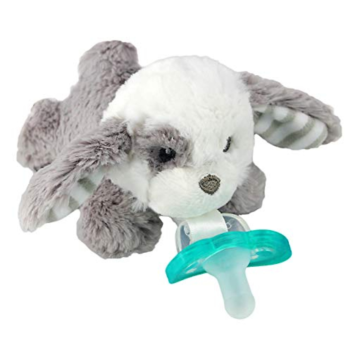 RaZbaby RaZbuddy JollyPop Pacifier Holder with Removable Baby Pacifier, Puppy