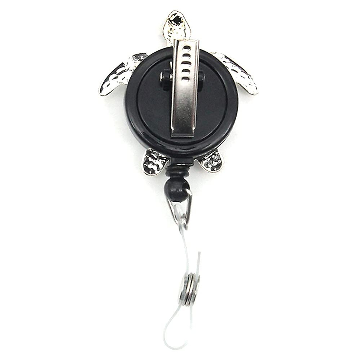 Aquamarine Enamel Sea Turtle Retractable ID Badge Reel,Name Card Holder for Nurse