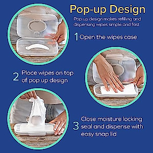 Dr. Talbot's Deluxe Baby Wipes Dispenser for Travel, Grey
