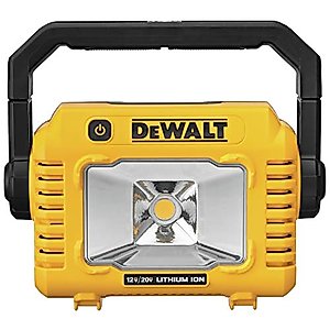 DEWALT 12V/20V MAX LED Work Light, Compact with 360 Degree Rotating Handle, 2000 Lumens of Brightness, Cordless, Bare Tool Only (DCL077B)
