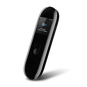 CheetahTALK Plus CM Portable AI Real-time Language Translator (Support 73 Languages) Two Way Voice Interpreter Smart Translation Compatible with ISO/Android Device- Black