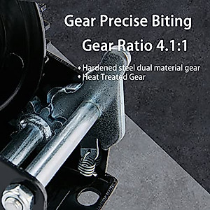 TYT 1500LB Boat Trailer Strap Winch with 8M Red Strap, Sturdy Long-Lasting Gear Hand Crank Winch, Operated Two Way Ratchet Manual Winches for Towing Pulley Boat Trailer Truck RV Jet Ski Marine Winch