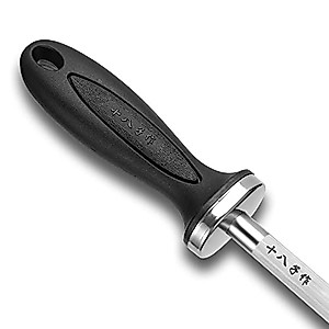 SHI BA ZI ZUO Pro 10 Inches Honing Steel Knife Sharpening Steel Sharpening Rod