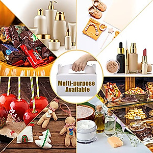 Tinlade 36 Pcs Gable Boxes Large Bulk Treat Boxes 9.5 x 5 x 5 Inches, Cardboard Gift Boxes with Handles Party Favor Boxes for Halloween Christmas Thanksgiving Gift Birthday Party Wedding (White)