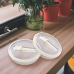 2 Pack 40oz Tumbler Lid Compatible with Stanley Cup 40 oz Tumbler Flip Straw Lid Replacement Fit for Stanley Quencher Leak-Proof Splash Resistant Reusable Tumbler Cover (White)