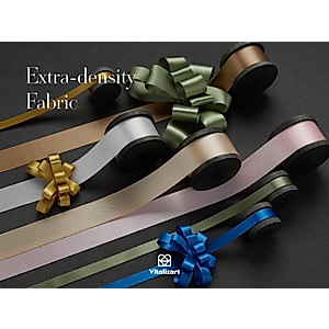 Vitalizart Satin Ribbon 3/8 Inch Double Faced Silk Like Thin Ribbon for Gift Wrapping Bouquet Hair Wedding Christmas Decoration 30 Yards