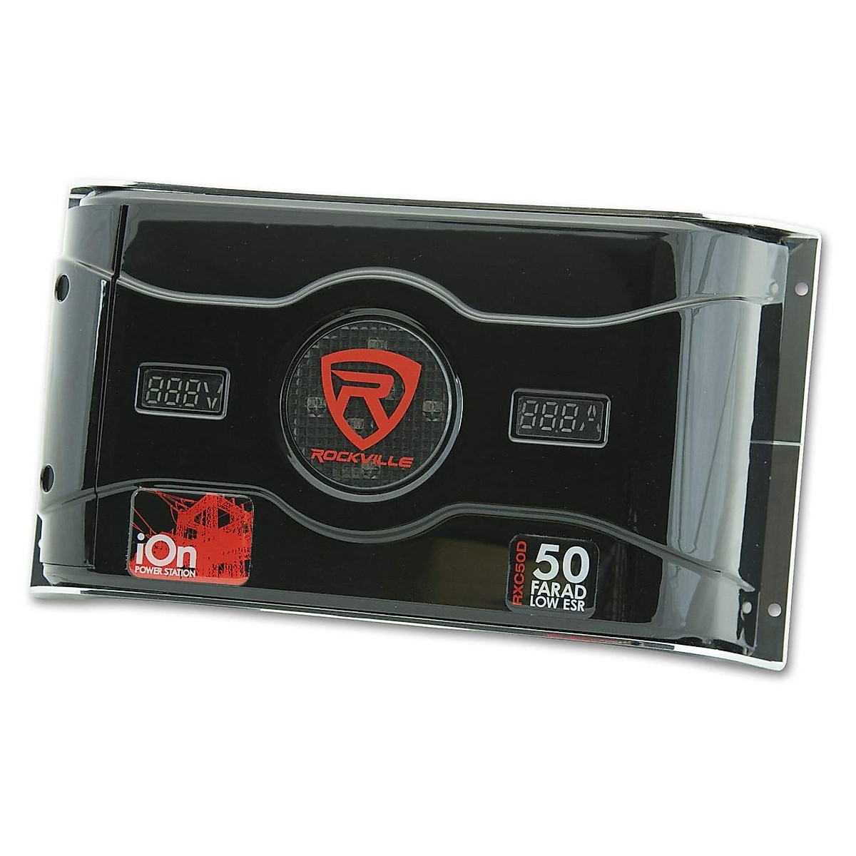 Rockville 50 Farad 24V Surge Hybrid Ion Capacitor Voltage+Amperage Meter (RXC50D)