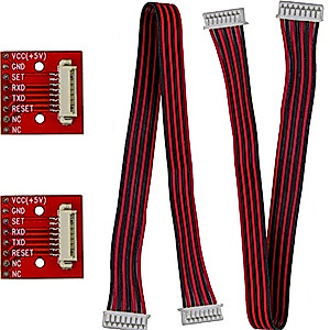 risingsaplings 2pcs Breakout Board with Cable for PMS5003 PM2.5 PM10 Air Quality Sensor