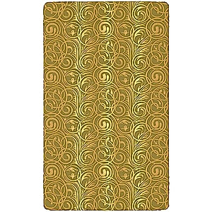 Damask Themed Fitted Mini Crib Sheets,Portable Mini Crib Sheets Soft & Stretchy Fitted Crib Sheet - Great for Boy or Girl Room or Nursery,24“ x38“,Pale Coffee Fawn