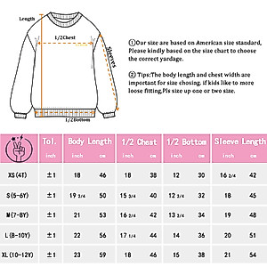 Kid Nation Kids' Slouchy Soft Brushed Fleece Casual Basic Crewneck Sweatshirt for Boys or Girls XL Black