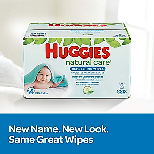 HUGGIES Refreshing Clean Baby Wipes, 172 Count (Pack of 2), 352 Total Wipes