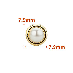 Orovi Pearl Stud Earrings for Women - 14K Gold Earrings for Women with 8mm Freshwater Pearl Stud - Elegant Timeless Womens Earrings Set Handmade in Italy - Womens Earring Set - Jewelry for Women