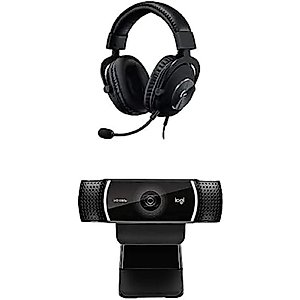 Logitech G PRO X Gaming Headset (2nd Generation) with Blue Voice and Logitech C922x Pro Stream Webcam