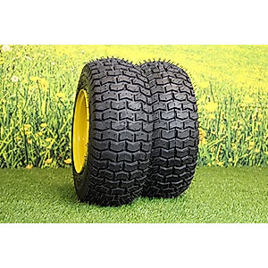 (Set of 2) 16x6.50-8 Tires & Wheels 4 Ply for Lawn & Garden Mower Turf Tires .75" Bearing. (Because we supply a precision ball bearing the shaft must be clean and straight for them to fit properly)