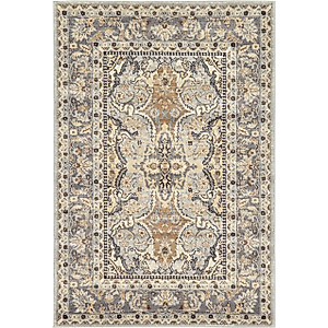 Unique Loom Tradition Collection Classic Southwestern Casual Design Area Rug (4' 0 x 6' 0 Rectangular, Gray/ Ivory)