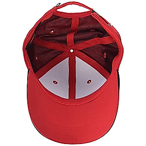 Tommy Hilfiger Men’s Cotton Billy Adjustable Flap Baseball Cap Apple Red