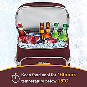 VKKZAAW Backpack Cooler 36 Cans Insulated Leak Proof, Soft Cooler Multifunctional Lightweight Lunch Backpack Insulated Waterproof for Women Men