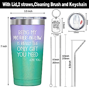 SpenMeta Gifts for Mother in Law - Mother in Law Gifts from Daughter in Law, Son in Law - Christmas, Mothers Day, Birthday Presents Ideas - Being My Mother in Law Tumbler Cup