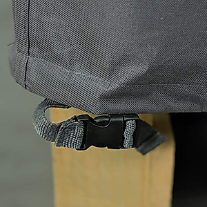 SUNRAIN Rectangular Patio Furniture Set Covers 600D Oxford Fabric Waterproof UV Protection Outdoor Table and Chair Cover, 128" Lx82 Wx28 H