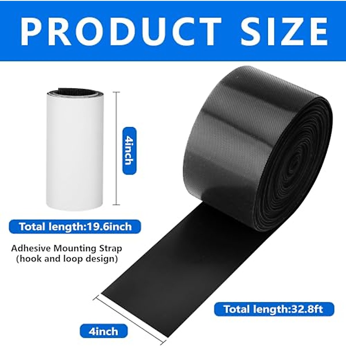32.8 Feet Under Sofa Toy Blocker,Adjustable Gap Bumper,Sectional Connectors for Sliding Sofas,Bumper Guard for Avoid Things Sliding Under Couch & Furniture(Include 19.6" Adhesive Mounting Strap)