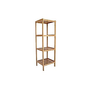 Proman Products Horizon 4-Tier Bamboo Shelf ST36722, Natural 39" H x 21" W x 12" D