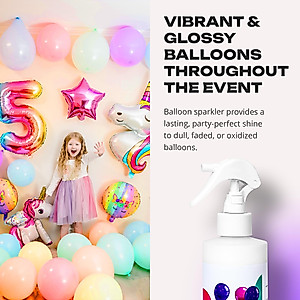 Balloon Shine Spray - Quick Drying High Shine Balloon Spray Formula for Vibrant Latex Balloons - USA Made Glossy Finish Spray for Balloons to Shine and Last Longer - Refined Sparker Solutions