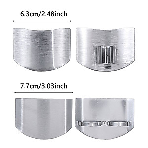 okdeals Finger Guards Household Fruit Vegetable Tool Kitchen Gadgets Chopping Stainless Steel Cutting Protection(Double Finger)