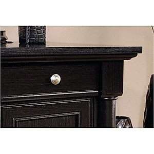 BOWERY HILL L-Shape Home Office Executive Desk with Large Drawers, Letter Size Hanging File Drawer and CPU Tower in Wind Oak Finish