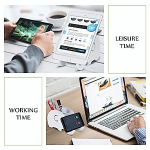 COOLOO Pencil Holder Cell Phone Stand, Cute Elephant Office Accessories Tablet Desk Bracket Compatible, Desk Decoration Multifunctional Stationery Box