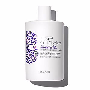 Briogeo Curl Charisma Rice Amino + Shea Hydrating Co-Wash, Define and Moisturize Wavy, Curly, and Coily Hair, Vegan, Phalate & Paraben-Free, 16 oz