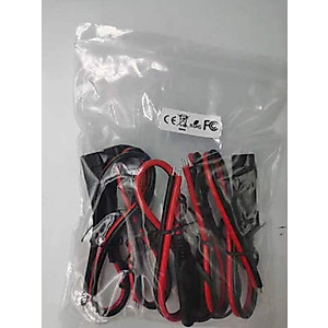 iMESTOU 10AWG SAE Cables 2 Pin Quick Disconnect Plug to O Ring Terminal Harness 1 Feet Extension Charge Cables SAE Connectors for 12V/24V Motorcycle, ATV, Lawn Mower, Truck(2)