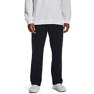 Under Armour Men's Rival Fleece Pants, (001) Black / / White, Medium