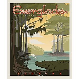 Everglades National Park Panel by Anderson Design Group Collection from Riley Blake Designs 100% Cotton Quilt Fabric P8934R-EVERG - 36" x 42"