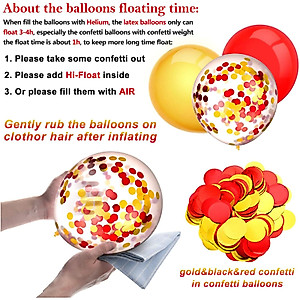 TecUnite 80 Piece Confetti Balloons Gold Confetti Latex Balloons 12 Inch for Wedding Event Party Arch Balloons Baby Shower Decorations Supplies