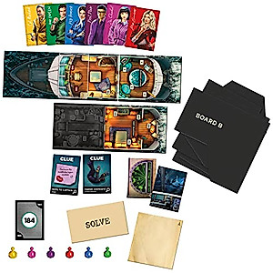 Clue Board Game Sabotage on The High Seas, Escape Room Game, Murder Mystery Games, Cooperative Family Board Game, 1-6 Players, 10+ (Amazon Exclusive)