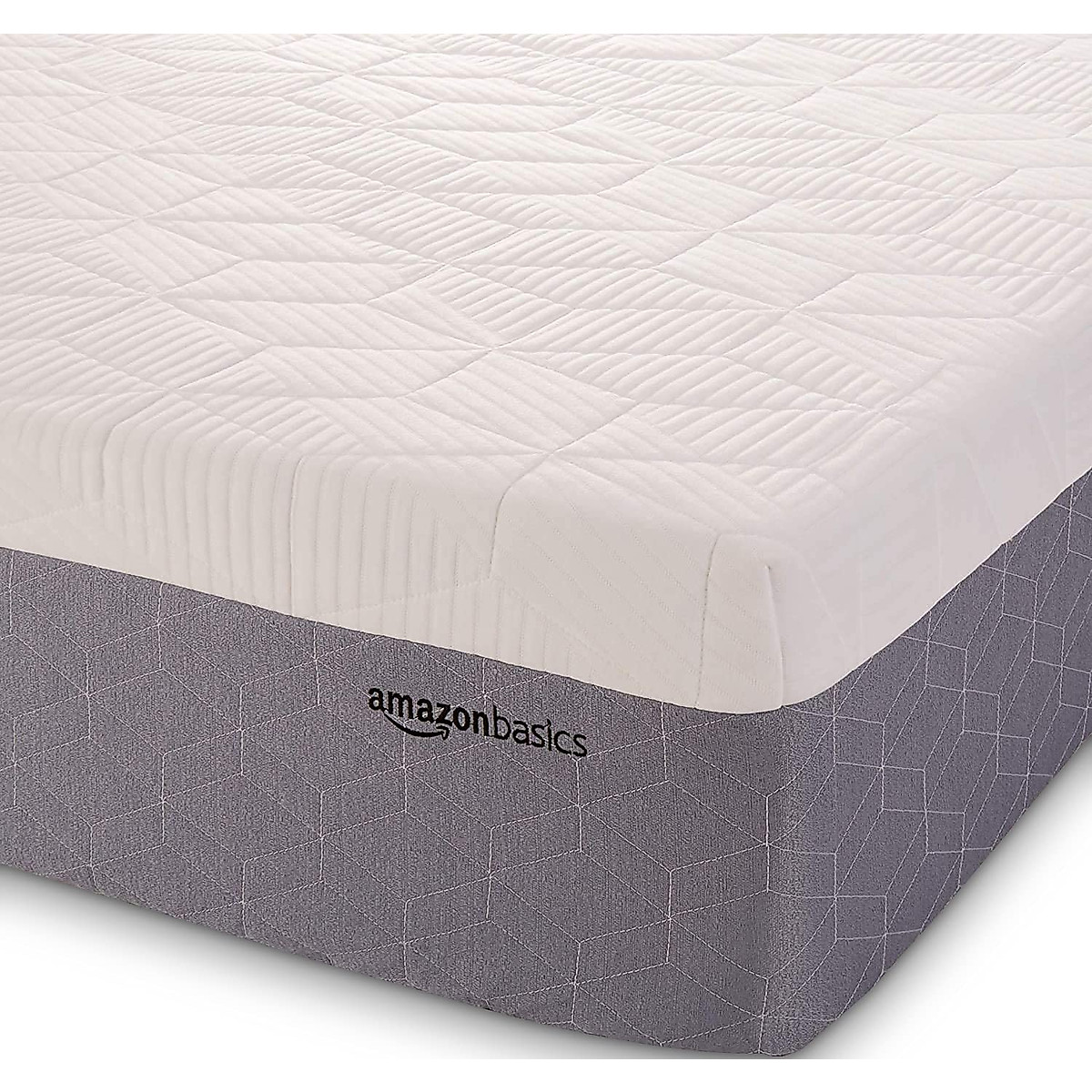 Amazon Basics Cooling Gel Memory Foam Mattress, Medium-Firm, CertiPUR-US Certified, 12 inch, Full Size, White/Gray