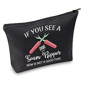 TSOTMO Quilting Gift Sewing Accessories Bag For Quilter Sewing Lover Gift Sewing Gift For Women Tailor Gift Sewer Gifts for Costume Designer (Seam BLK)