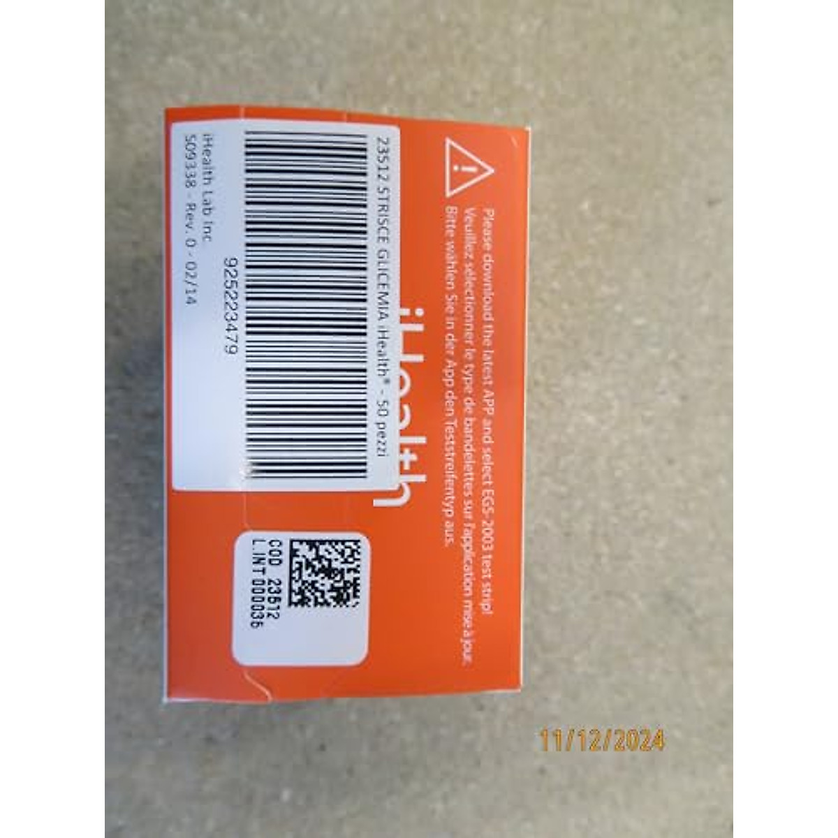 iHealth Blood Glucose Test Strips (50 Count), No Coding Blood Sugar Test, Eligible for FSA Reimbursement, Precision Sugar Measurement for Diabetics, Strips Work Only in iHealth Glucose Meters