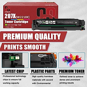 Replacement W2210X Toner Cartridges Compatible for HP 207X W2210X Toner Cartridge Work for Laserjet Pro M255DW M255NW M282NW M283FDN M283FDW Printers
