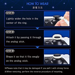 EVOgames Aim Up Ring （Soft Type） Made in Japan FPS Precise operability UP 6 pieces for FPS PS5 PS4 Switch Xbox For PC controller