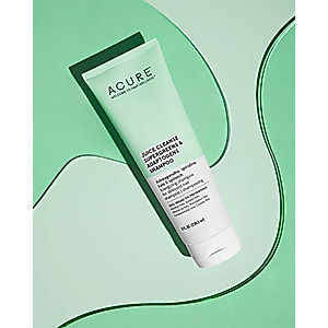 Acure Juice Cleanse Supergreens & Adaptogens Shampoo | 100% Vegan | Antioxidant Shampoo For Super Stressed Hair | Ashwagandha, Spirulina, Kale & Spinach - Brightens & Re-Energizes Hair | 8 Fl Oz