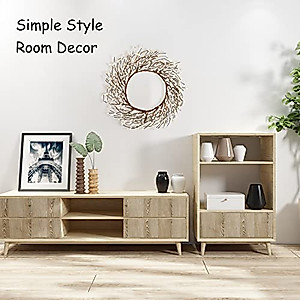 Whonline 18 Inches Pip Berry Wreath Christmas Wreath Off White Winter Wreath for Festival Celebration Front Door Wall Window Home Decor