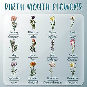 Personalized Birth Flower Glass Tumbler, Jar Cup with Bamboo Lid & Plastic Straw, 16 oz, Bridesmaids, Bachelorette Gifts, Gifts for Mom, Flower Design Tumbler, Iced Coffee Glass - Colorful