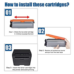 BIGSPCE TN660 Compatible TN660 2PK High Yield Black Toner Cartridge Replacement for Brother TN660 TN630 HL-L2300D L2305W L2360DW MFC-L2680W L2685DW L2700DW DCP-L2520DW L2540DW Printer